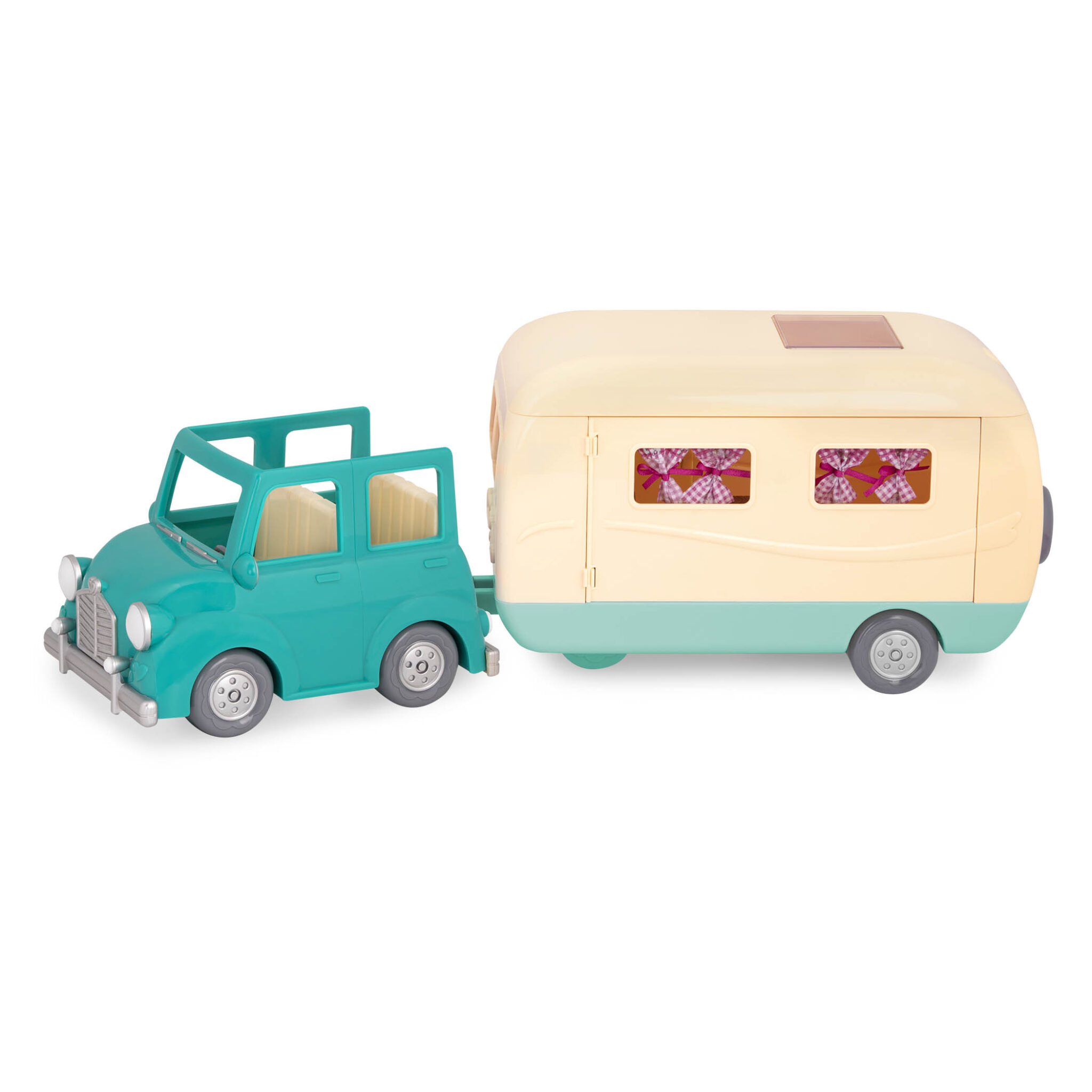 Blue Toy Camper | Playset with Mini Car and Accessories | Li'l Woodzeez