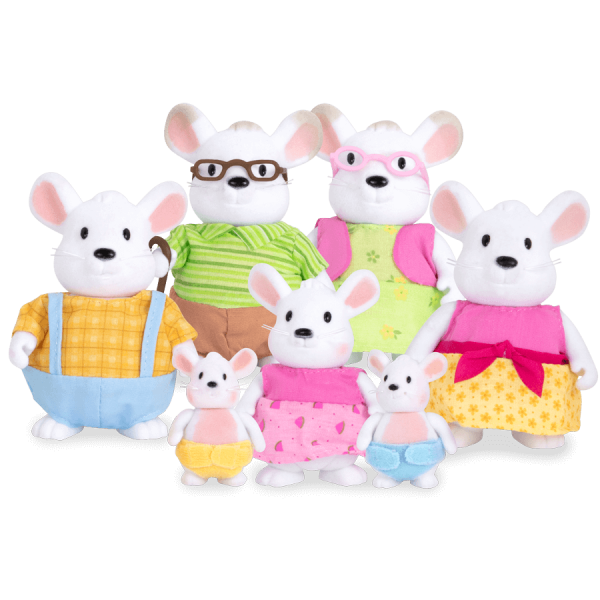 Nibblekin Mouse Family | Small Animal Figurines | Li’l Woodzeez