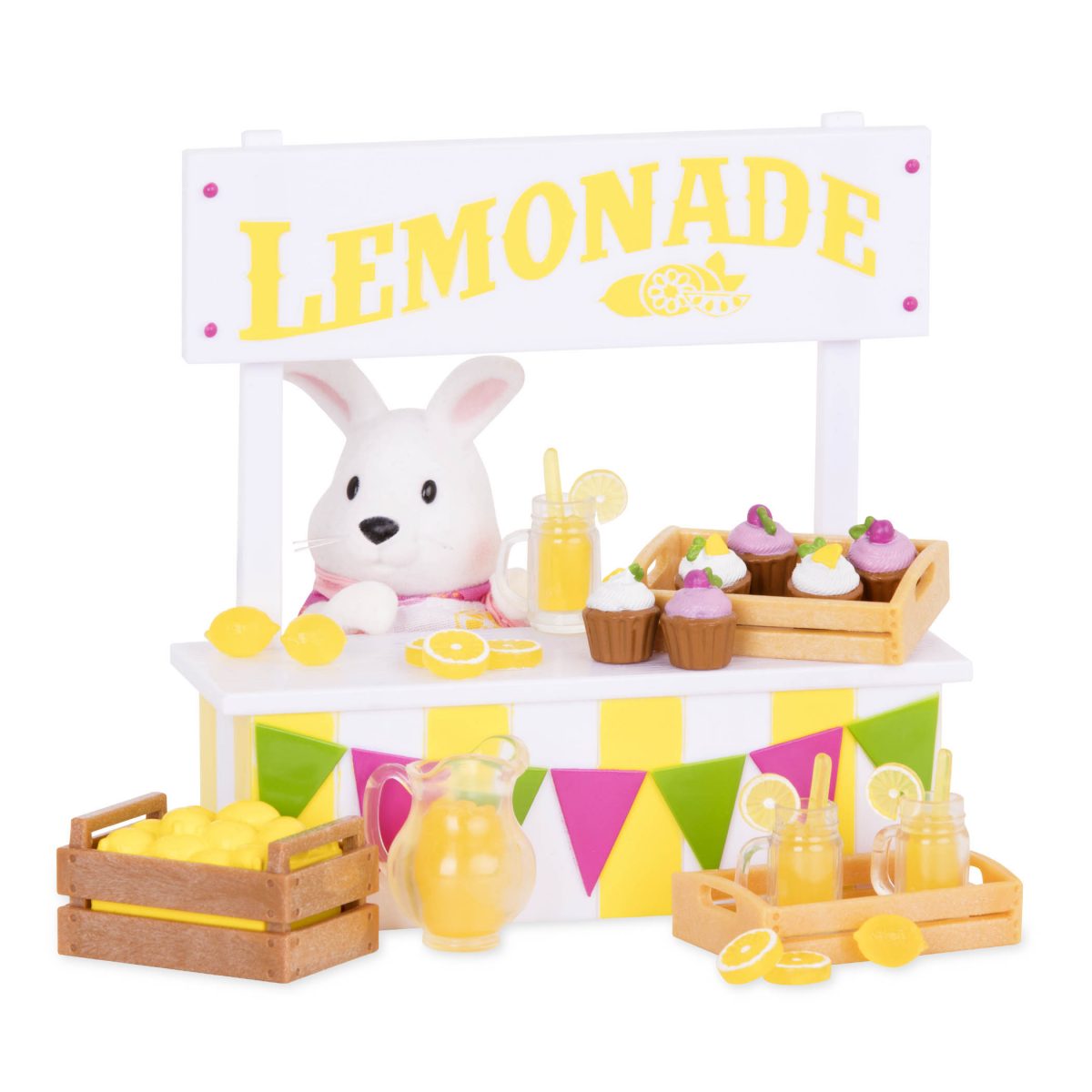 Lemonade Stand Set | Playset with Toy Food | Li'l Woodzeez