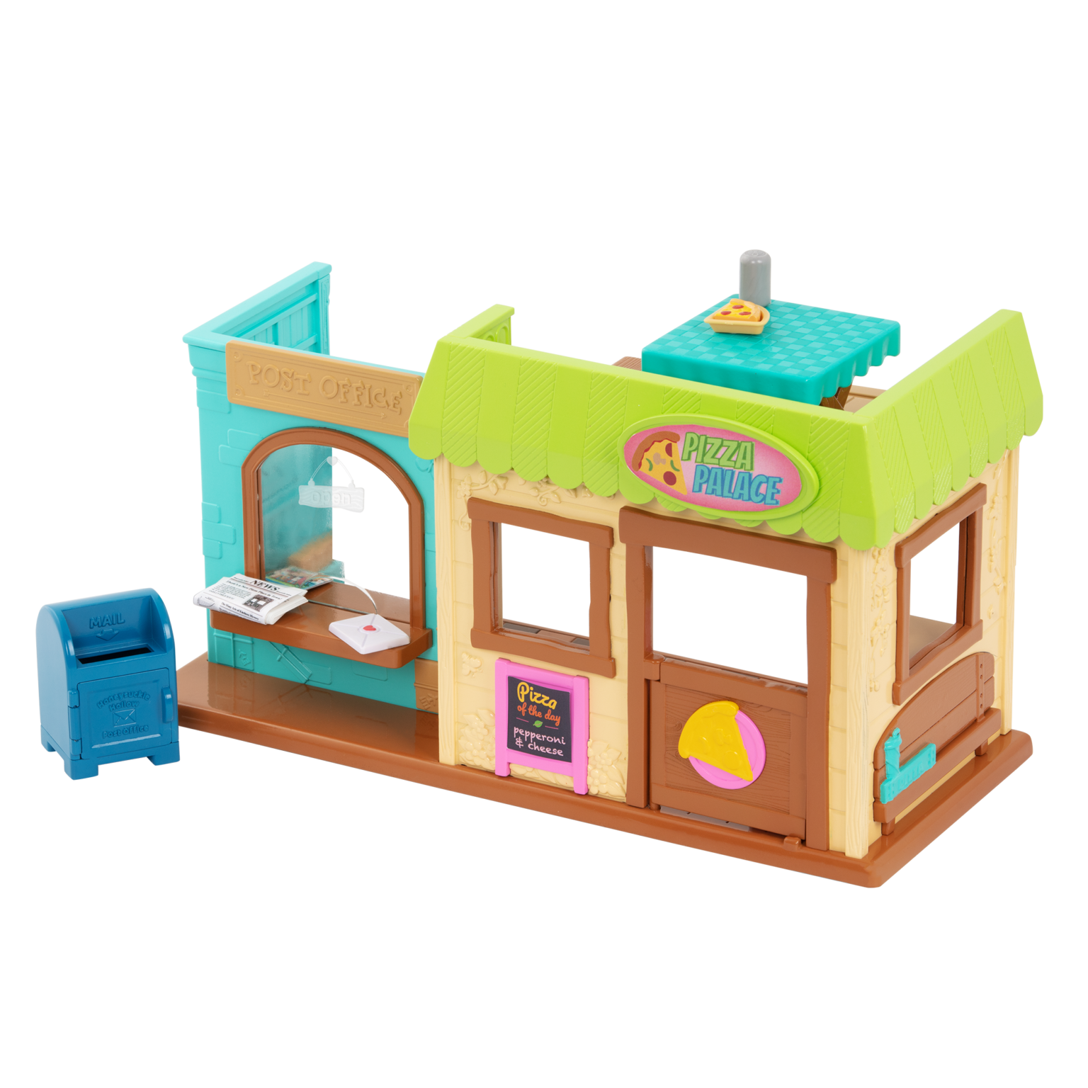 Post’ n Pizza Shop | Toy Restaurant with Accessories | Li’l Woodzeez