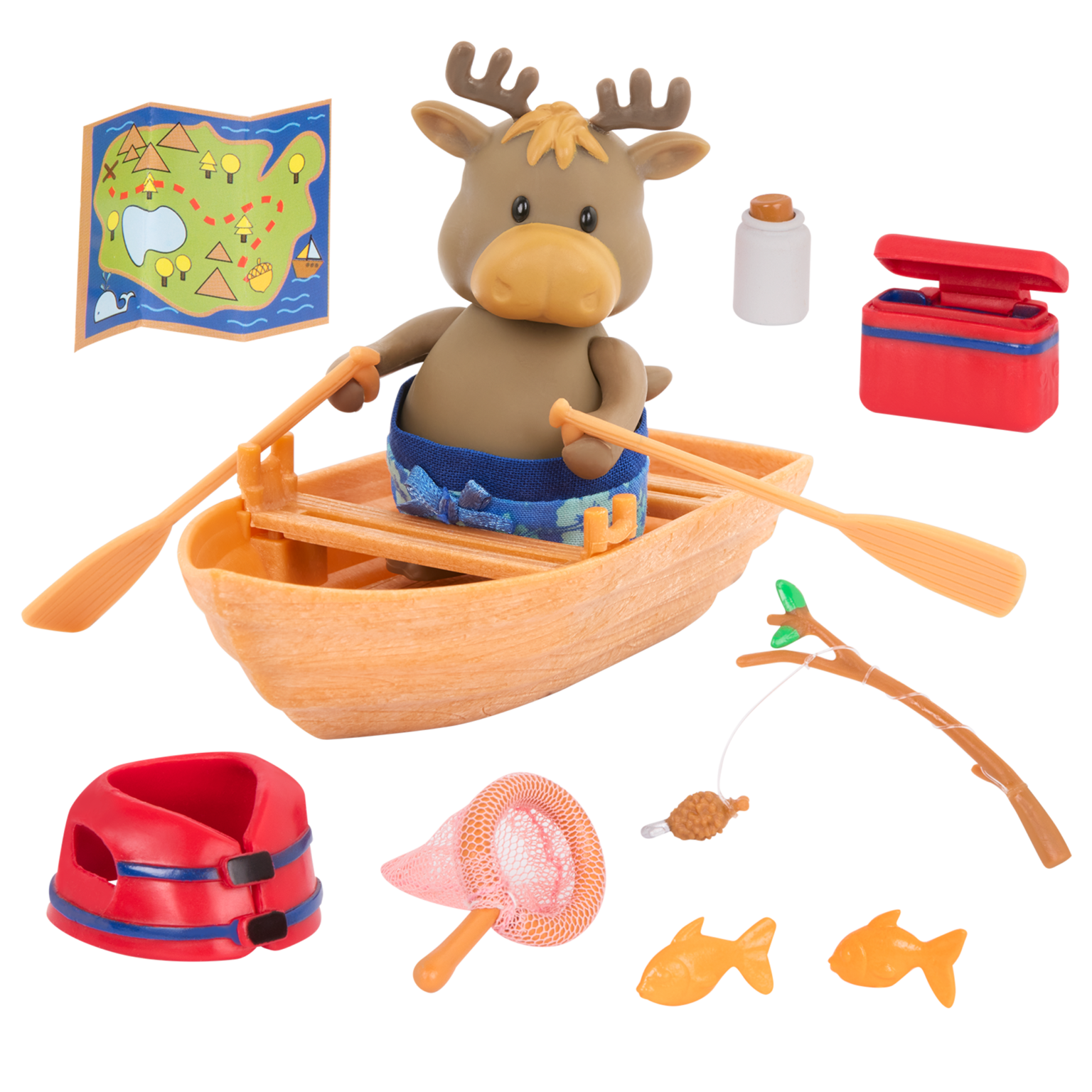 Happy Camper Deluxe Playset | Moose Family and Cars | Li’l Woodzeez