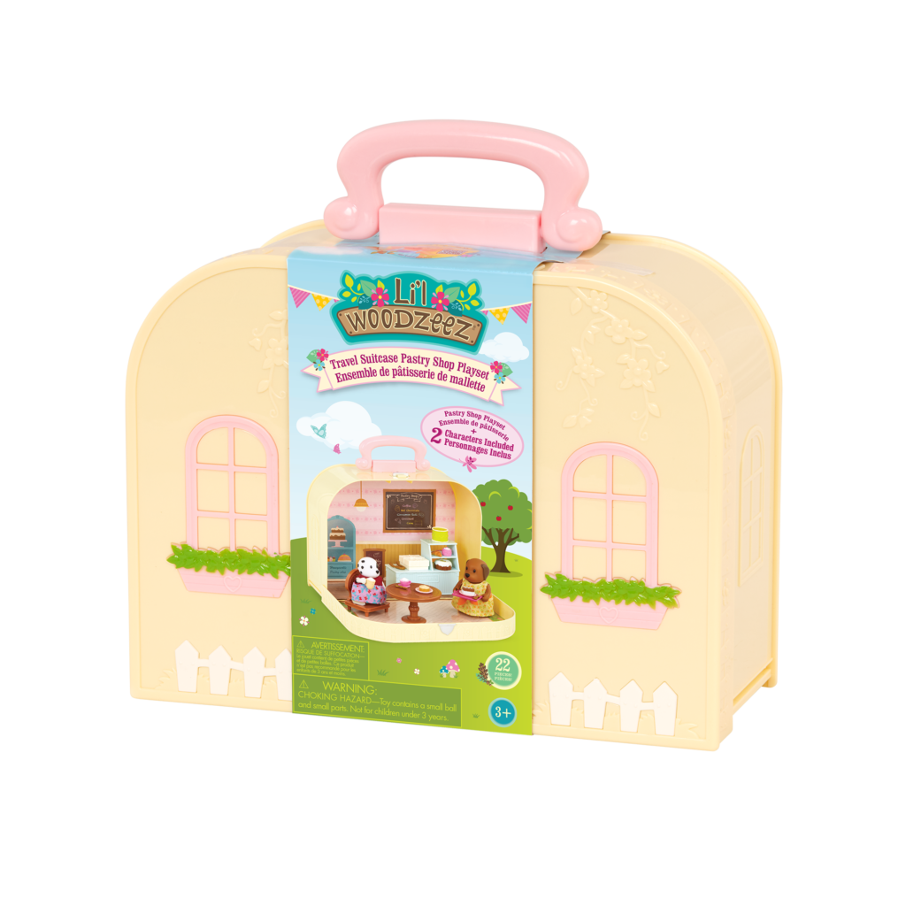 Deluxe Travel Suitcase Playset | Carry Case with Figurines | Li’l Woodzeez