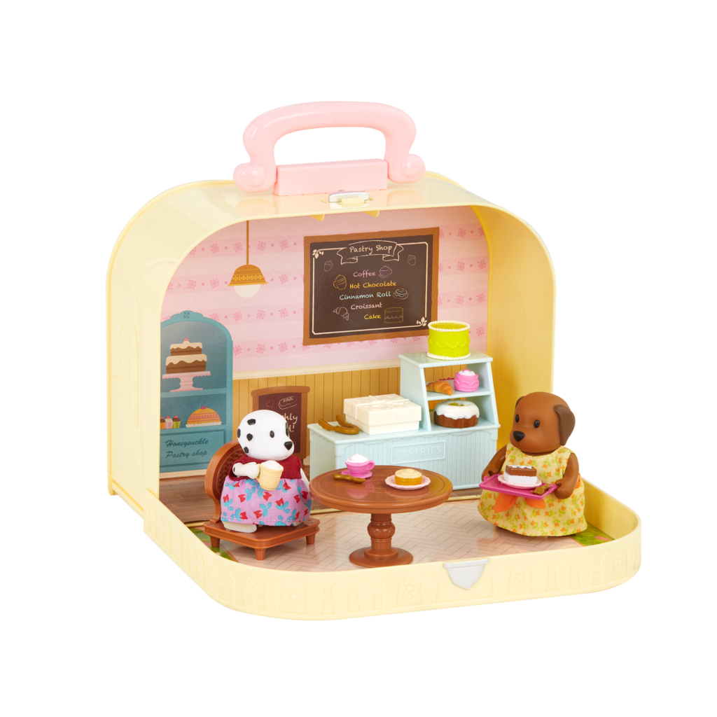 Deluxe Travel Suitcase Playset | Carry Case with Figurines | Li’l Woodzeez