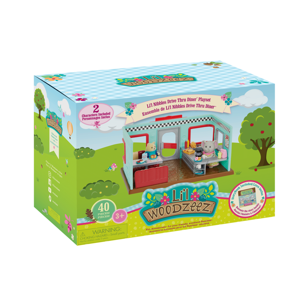 Li'l Nibbles Drive Thru Diner | Deluxe Toy Restaurant with Figurines ...