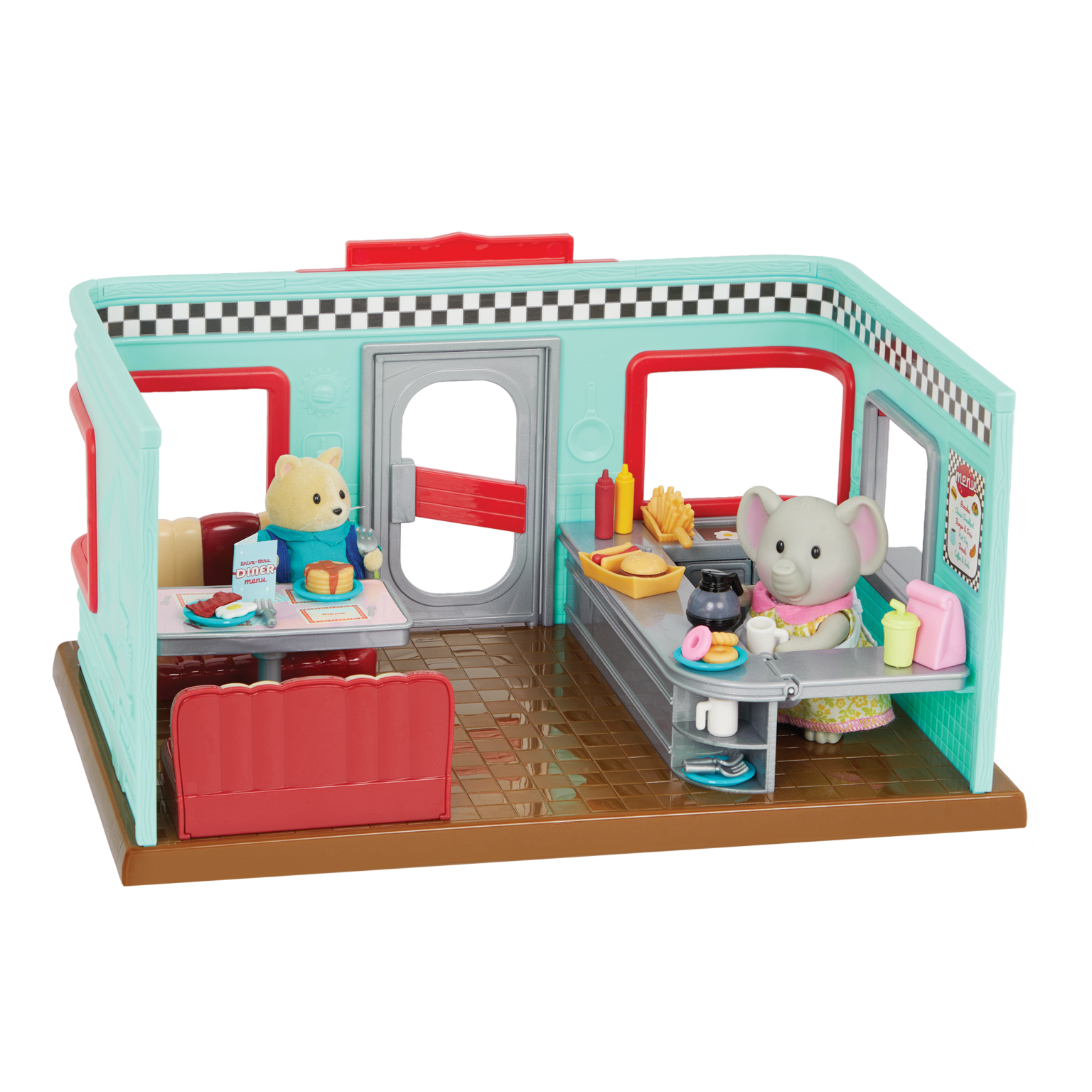 Li'l Nibbles Drive Thru Diner | Deluxe Toy Restaurant with Figurines ...