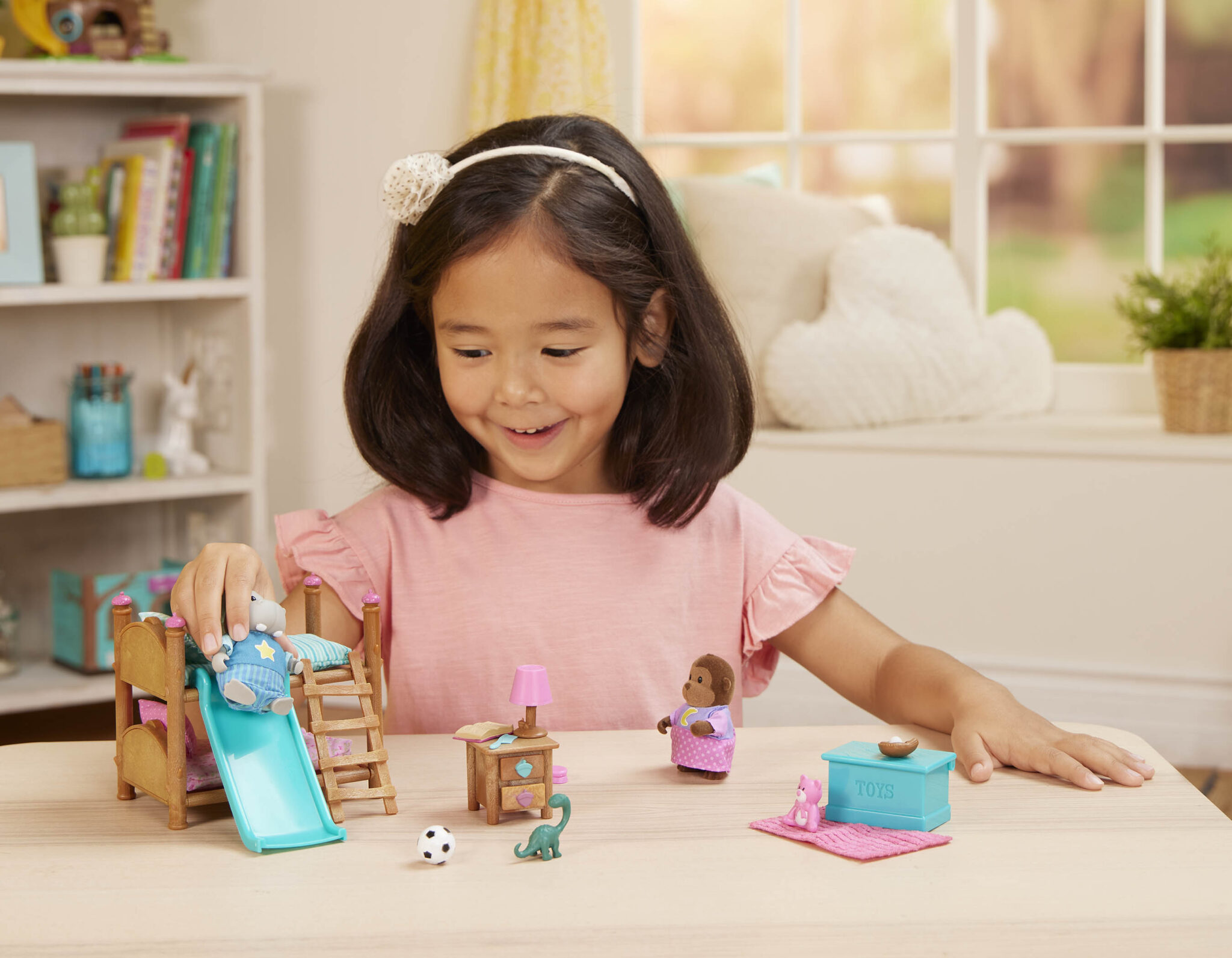 Bunk Bed Bedroom Set | Deluxe Toy Furniture Playset | Li'l Woodzeez